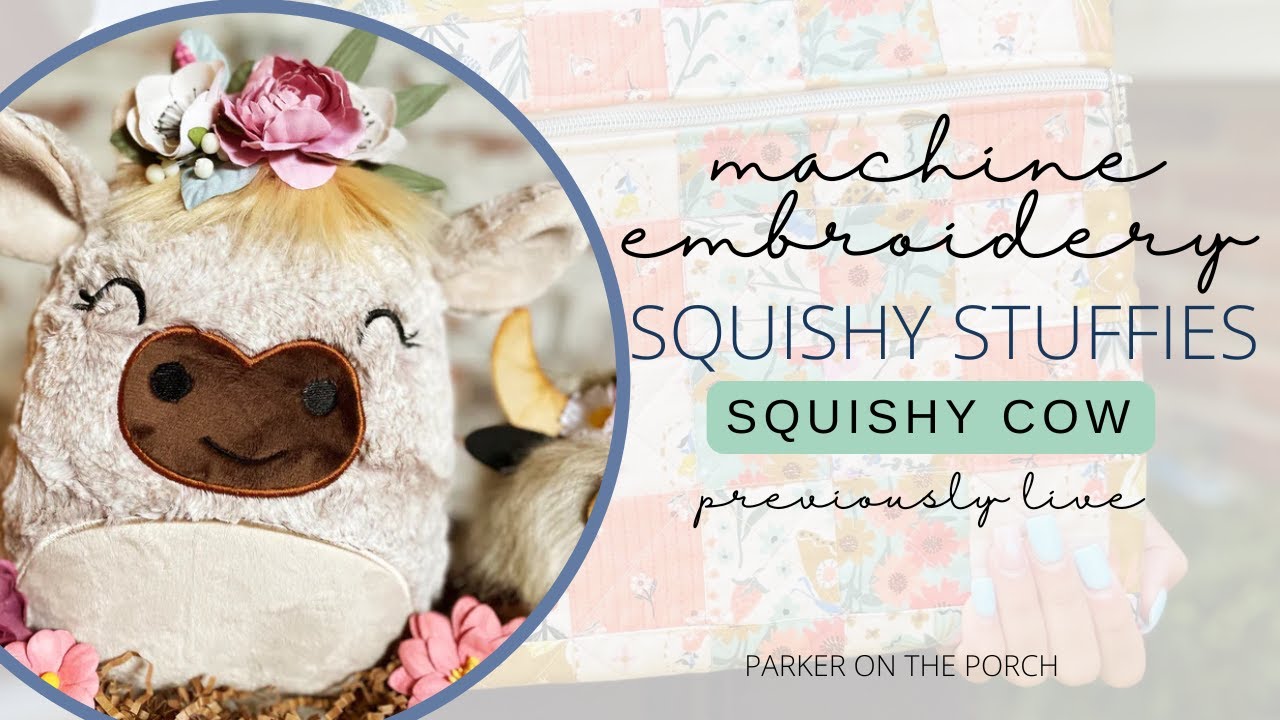 Cute Squishy Cow Stuffie Tutorial (In the Hoop)