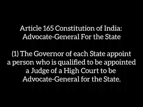 Advocate-General for the State | Article 165 Constitution of India