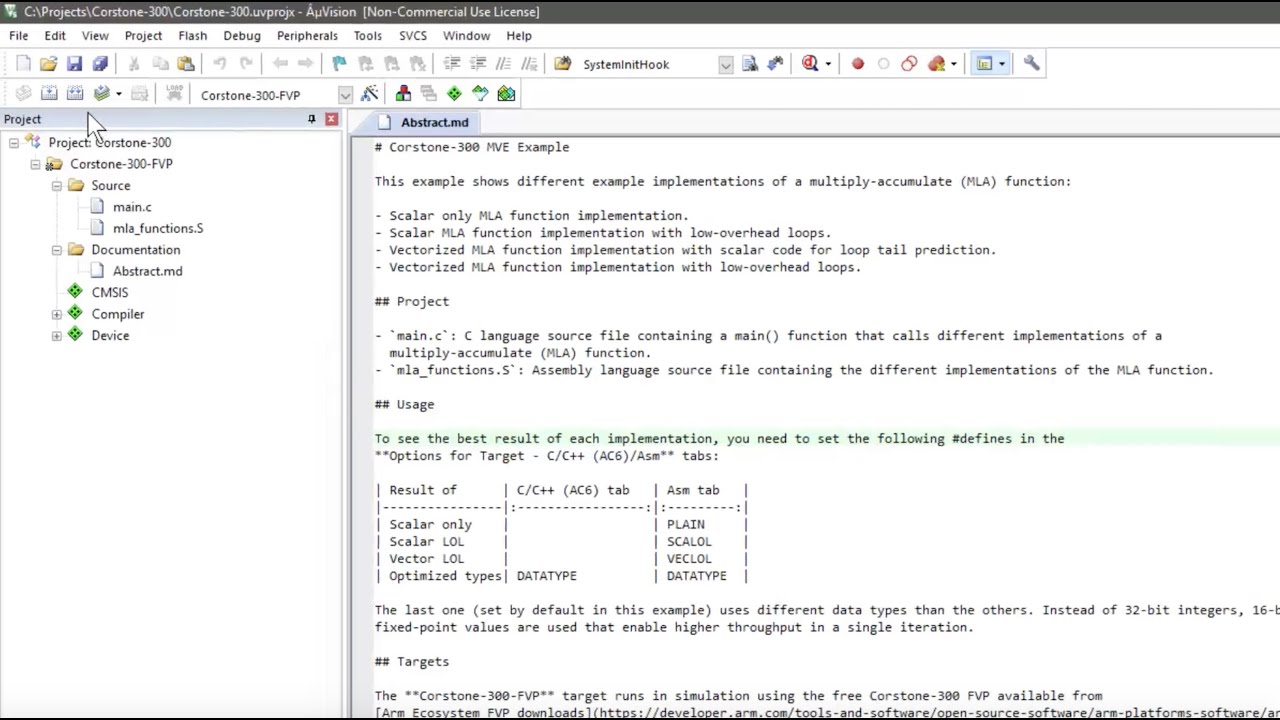 Using Corstone-300 Fixed Virtual Platform with Arm Keil MDK
