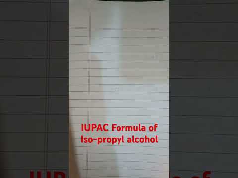 IUPAC Nomenclature of Iso-propyl alcohol