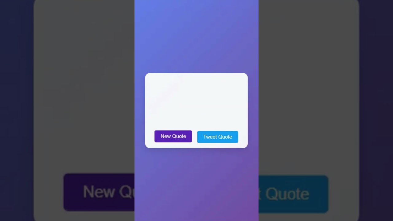 Random quote generator using html css and javascript #html #css #javascript #codinglife