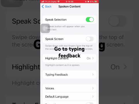 Turn off text speech on IPhone