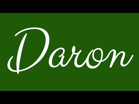 Learn how to Write the Name Daron Signature Style in Cursive Writing