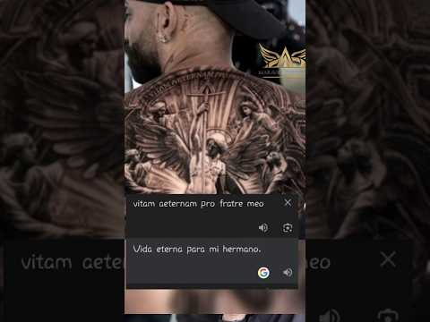 Lo que oculta en TATUAJE de ARCÁNGEL en su espalda #tattoo #tattooart #arcangel #js4e #justinsantos