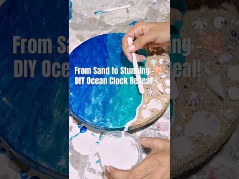 DIY Resin Ocean Clock | Easy Beach Art for Beginners #resinart #oceanclock #resinforbeginners