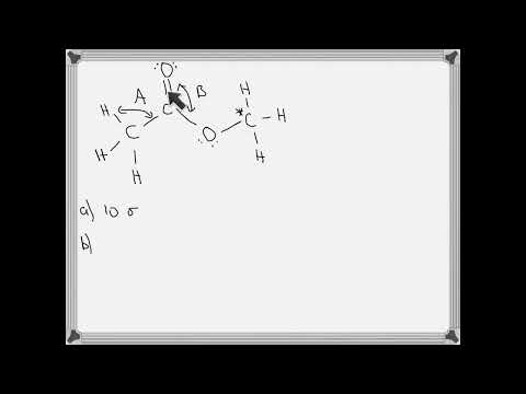 Use the Lewis structure of methyl acetate to answer the following questions: H; a) How many sigma b…