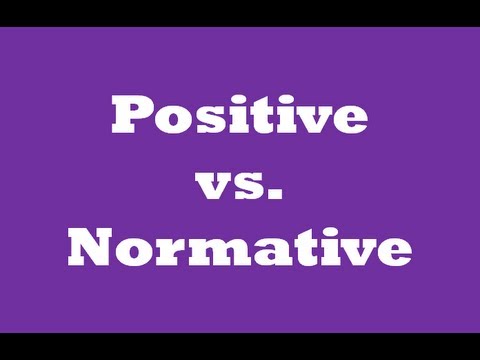 ★Positive and Normative [QuickEcon]★