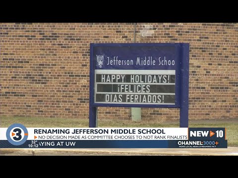 No decision yet on new name for Madison's Jefferson Middle School