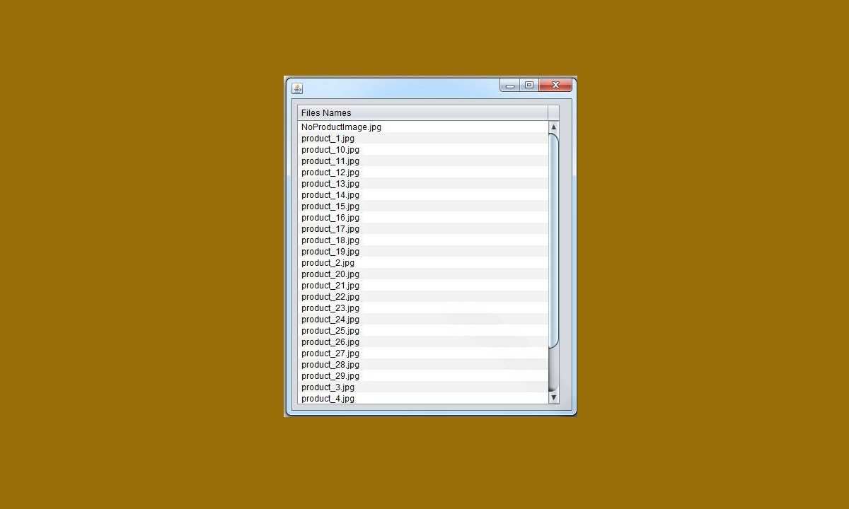 Java - Populate A Jtable With A List Of Files Names From Resource Folder [ with source code ]