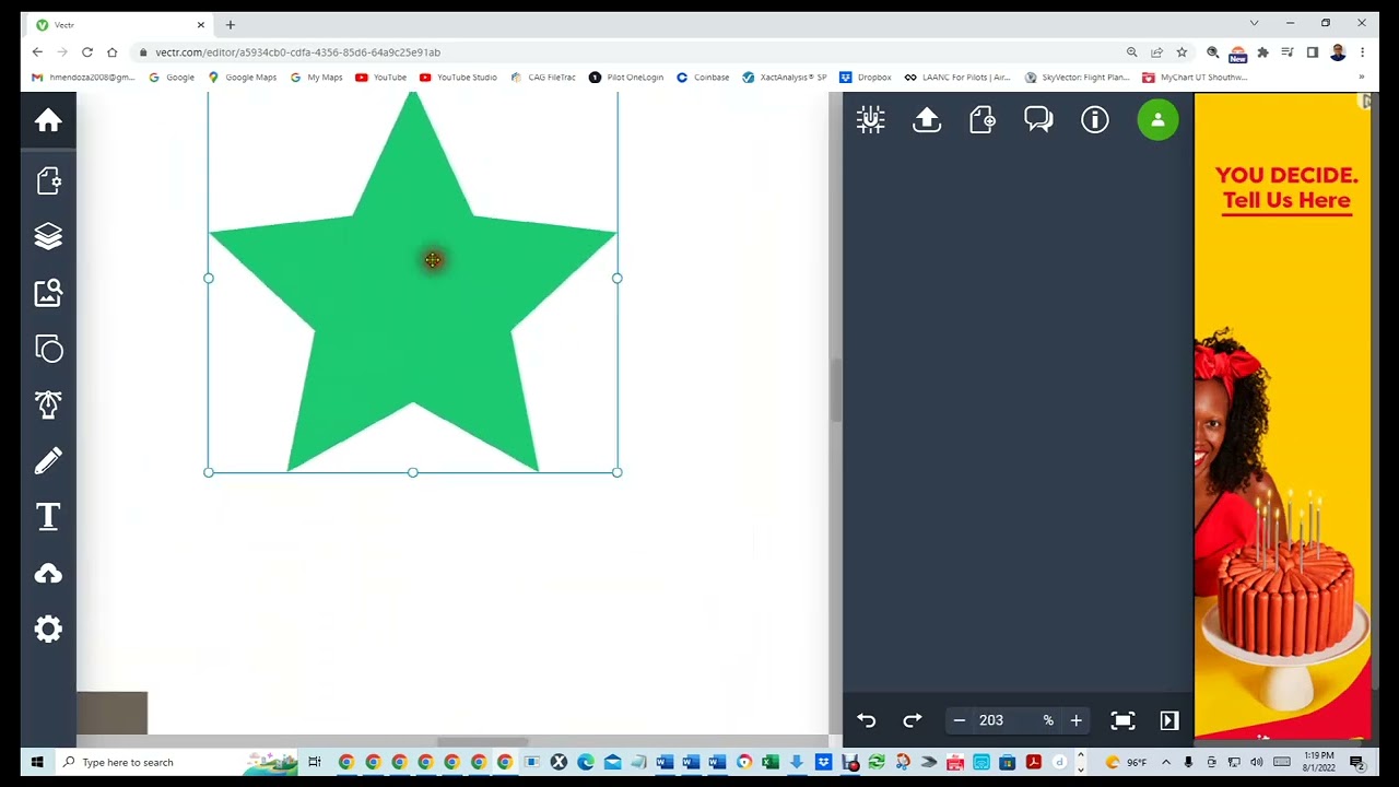Vectr, creating a new document, saving, exporting and opening a vectr document