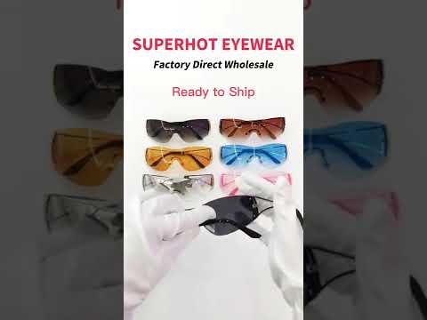 Y2K Oversized Rimless Shield Sunglasses