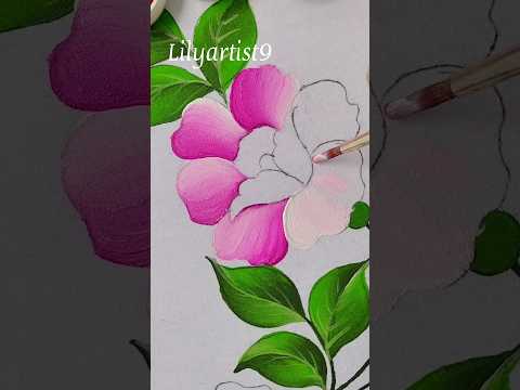 rose painting design| fabric painting #creativeart #youtubeshorts #shorts