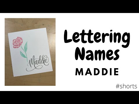 Lettering Names || Maddie #shorts