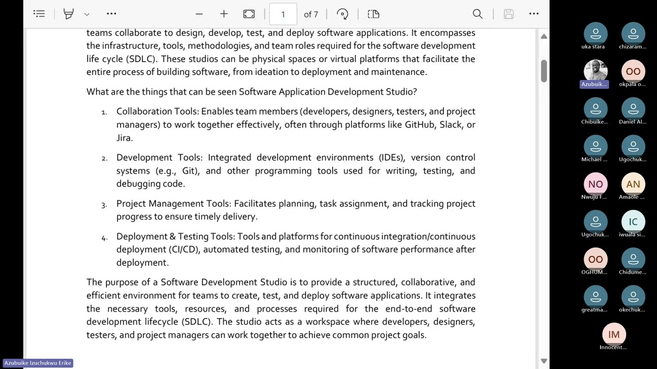 Introduction to Software Development Studio