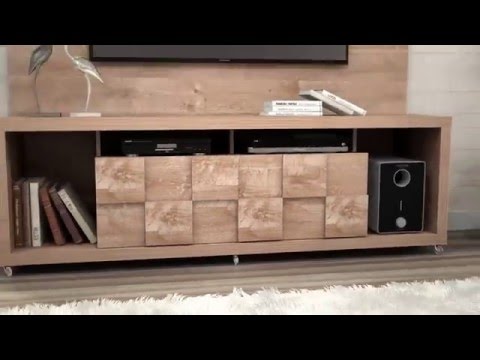 Bancada Rack com 1 gavetão Viana e Painel para TV 70" Paolo - 100% MDF DESEO - DJ Móveis