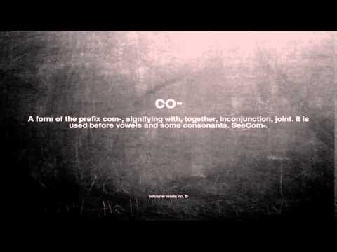 What does co- mean