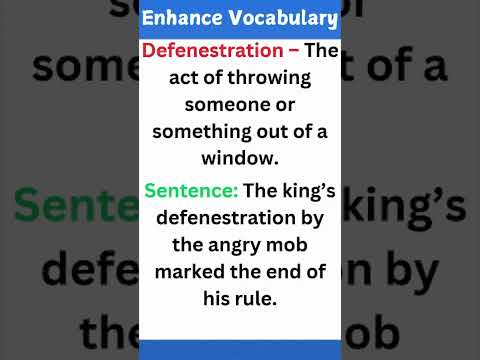 Defenestration – Meaning & Usage | Learn a Unique English Word! #english #shorts