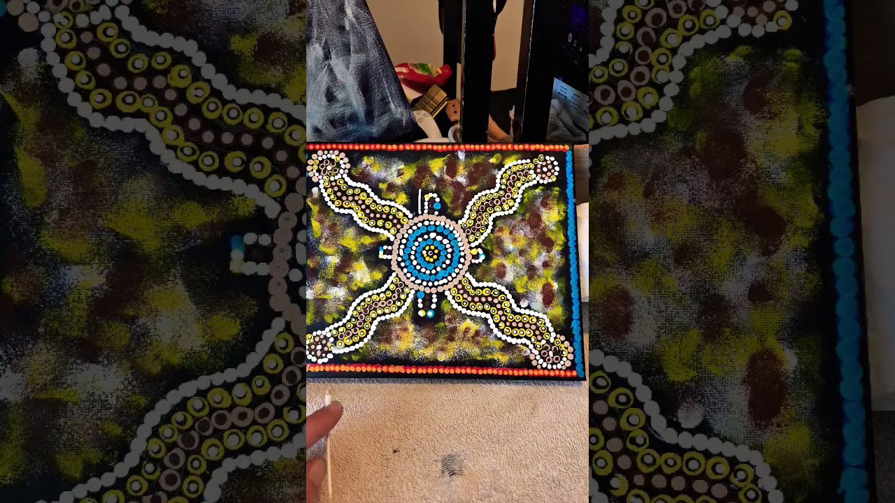 Aboriginal dot painting.