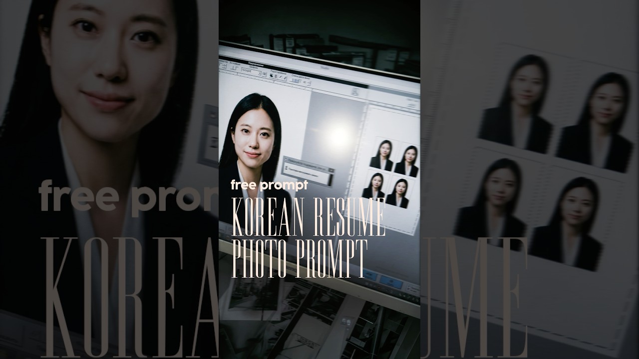 Steal this Korean Resume Photo Prompt Hack
