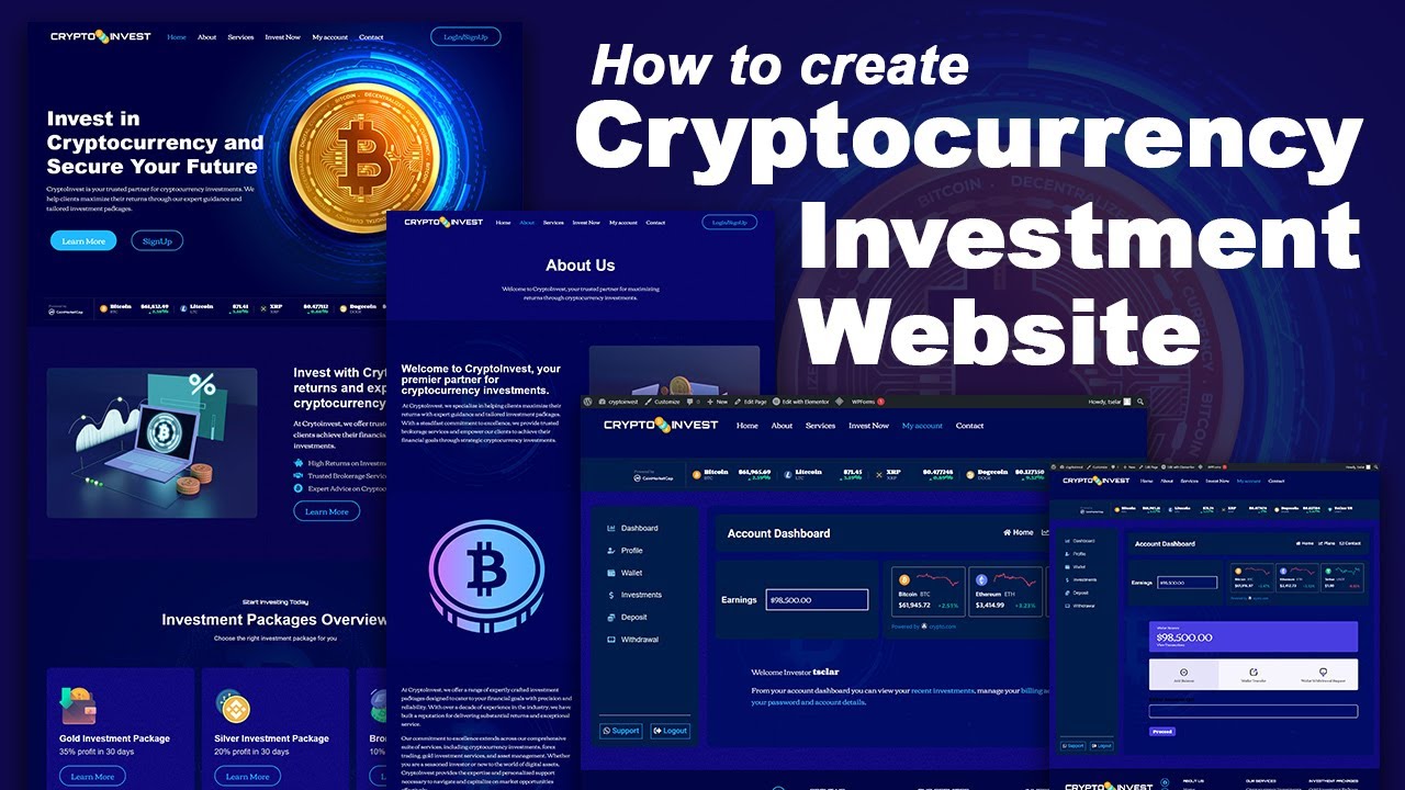 How to create a cryptocurrency investment website Using WordPress