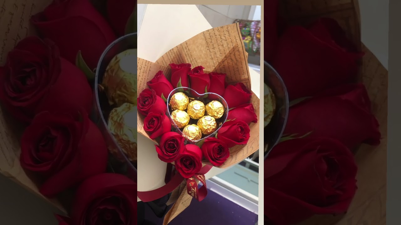 Buque Coração Ferrero & Rosas