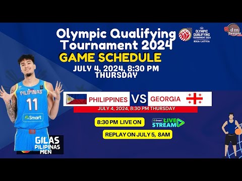 Gilas Pilipinas Game Schedule for July 4, 2024 | Philippines vs Georgia