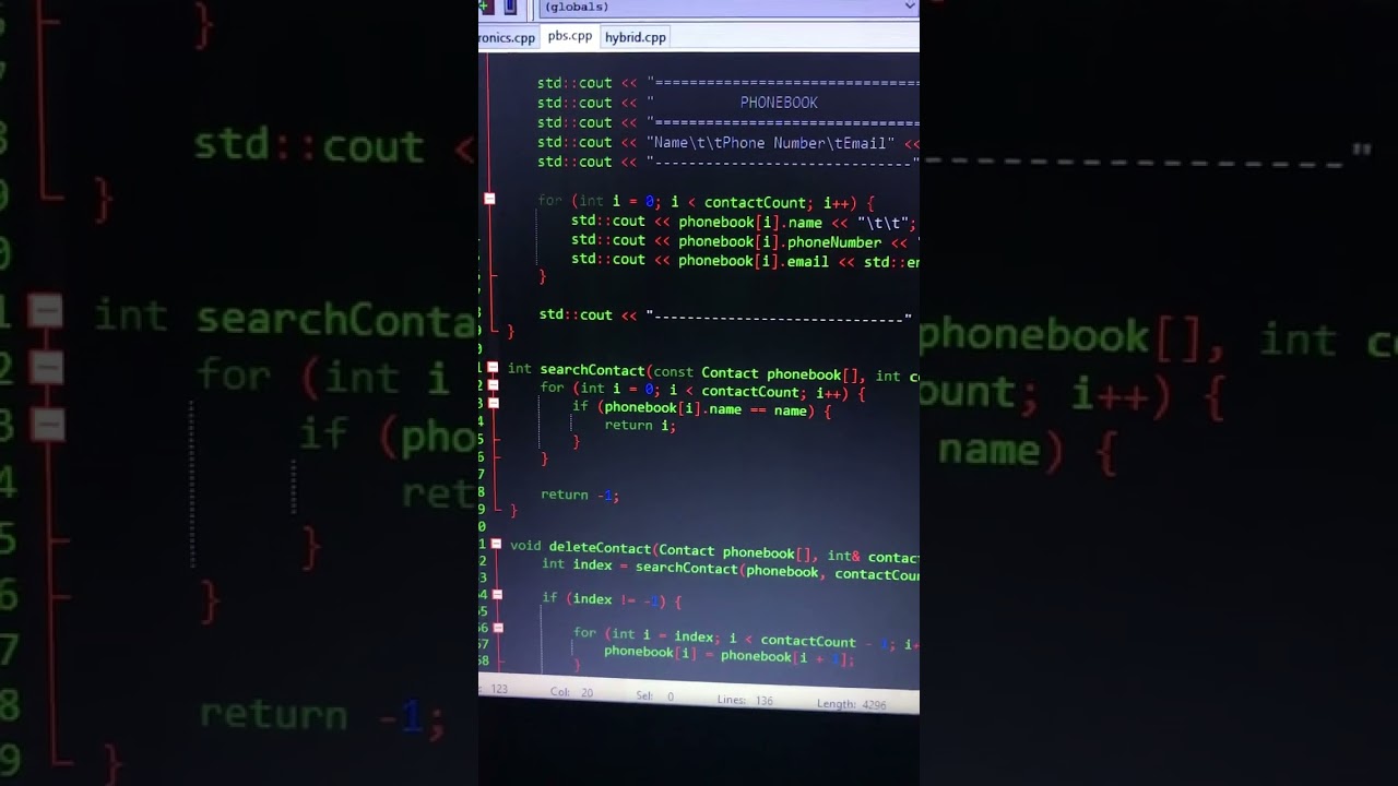 phonebook contacts c++ #code #codinglife #cpp #codemasters #coderstokyo #coding #codingninja #coder