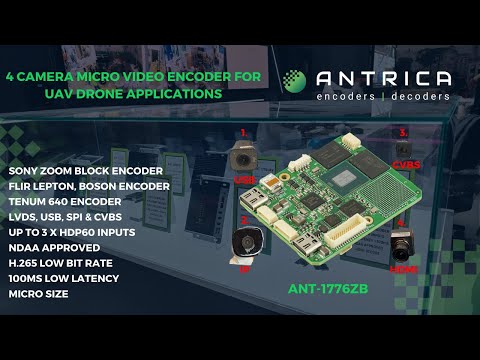 4 Camera Micro Video Encoder for UAV Drone Applications
