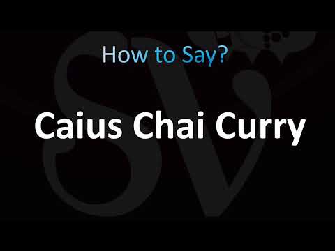 How to Pronounce ''Caius Chai Curry'' (Stephen Cuirry's Son)