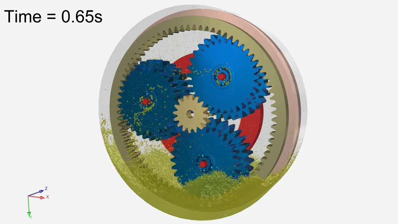 LSDYNA ISPH : Oil Splashing simulation