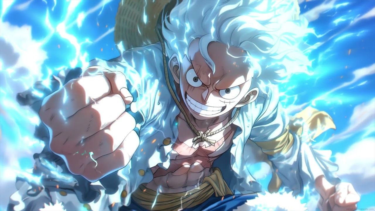 luffy gear 5 lightning 4k live wallpaper #livewallpaper
