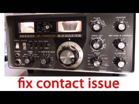 how to fix switch contact issue, very simple way, audio ham radio FT-101 Yaesu HF transceiver