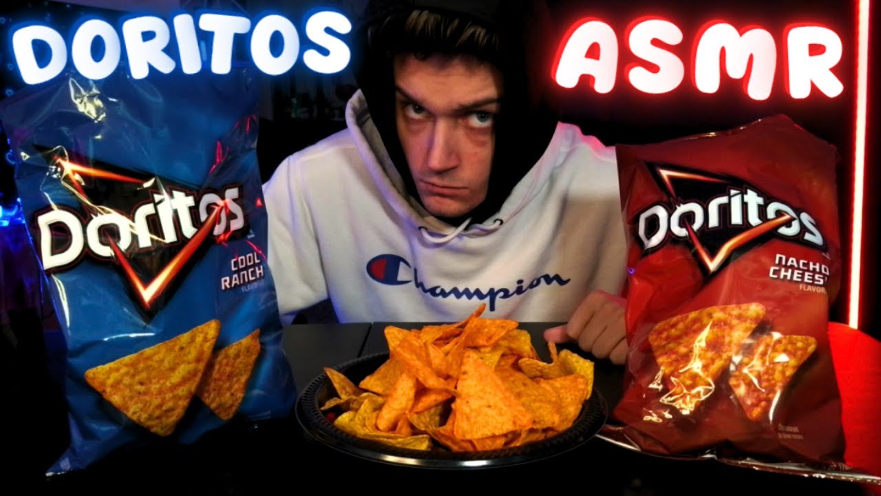 ASMR Eating Crunchy Pile of Doritos (Crunching Sounds, Doritos Mukbang)