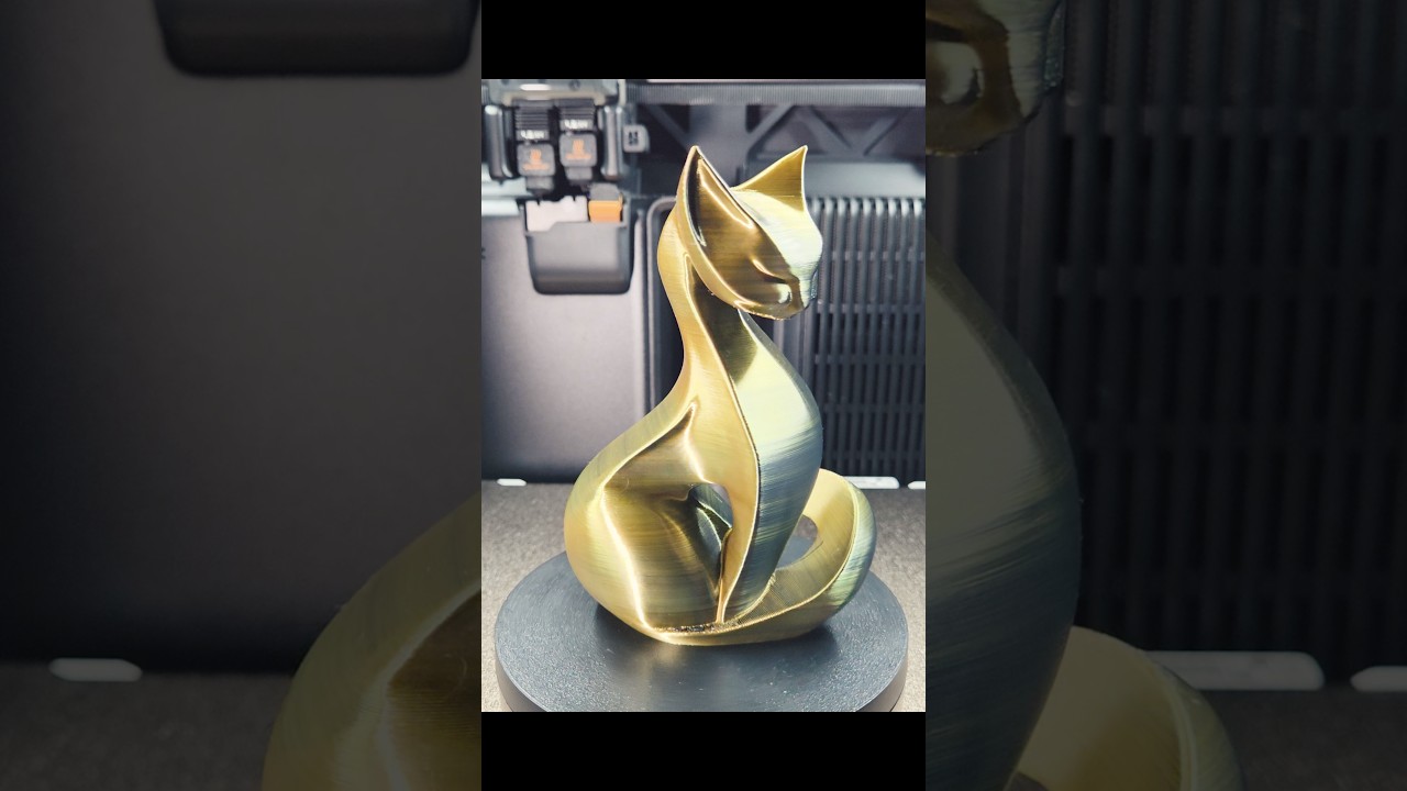 BAMBU LAB H2D 3D Printer Cat Decor #shorts #3dprinting #asmr
