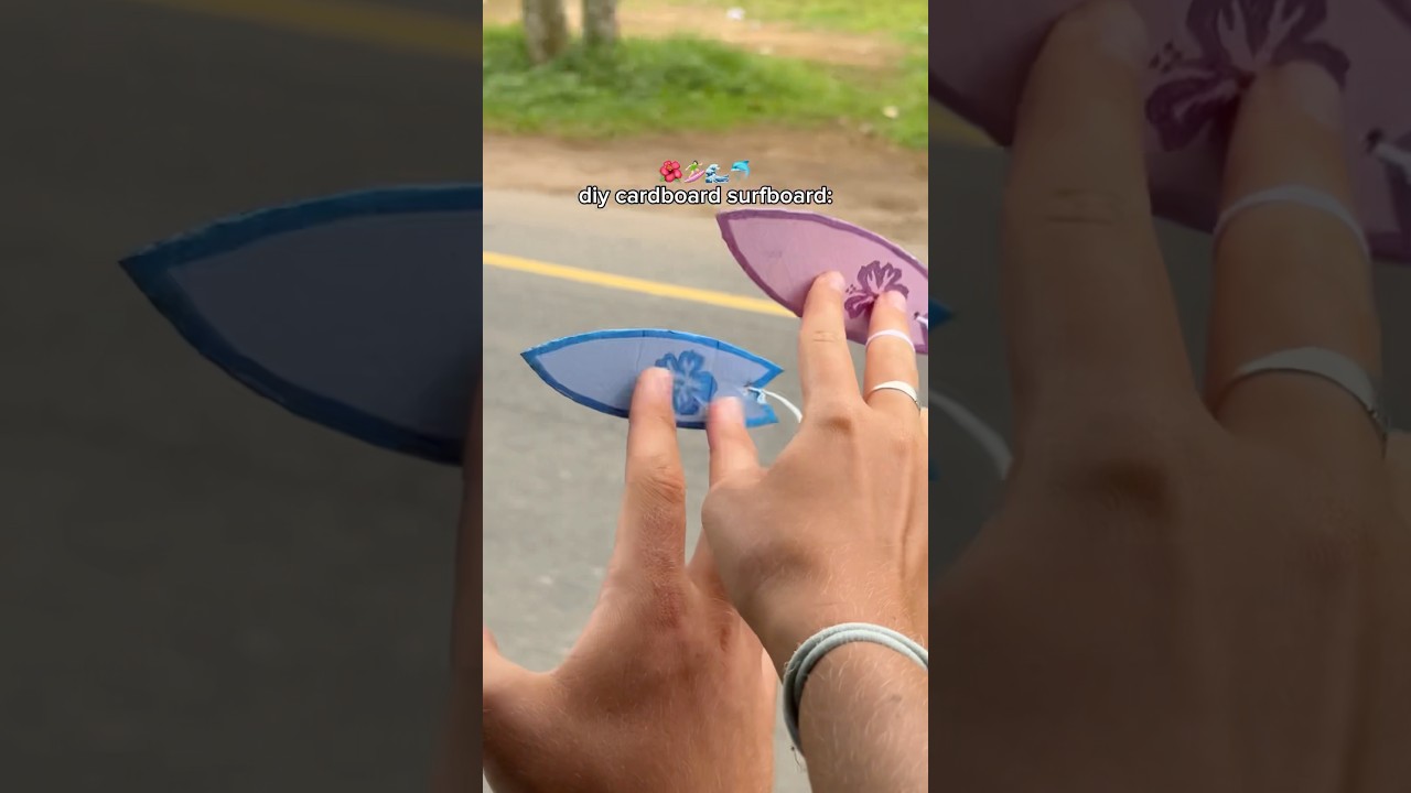 😍🫧🏄🏻‍♀️ Cardboard SURFboards 🐬🌊 DIY Summer Beach Craft Idea 🌺 Tutorial #diy #surf #craft