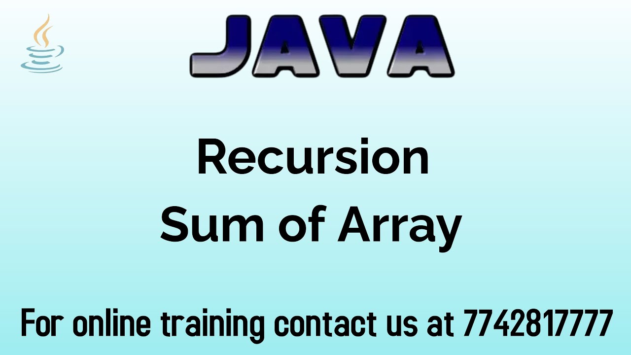 sum of array elements using recursion in java | DSA in java