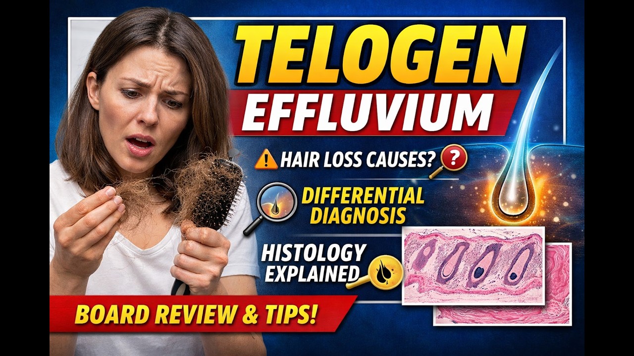 Telogen Effluvium - High-yield Lesson for Dermatology Learners