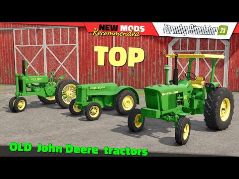 FS25 | Old John Deere tractors pack (by EY Modding) - Farming Simulator 25 Mods Review QHD