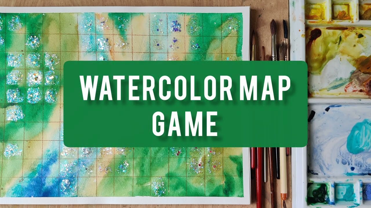 How to create your own Watercolor Map Game - great for RPGs!