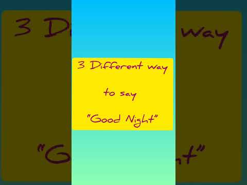 3 Different Way to Say “Good Night” || #shorts #phrases #learningwithswaraj