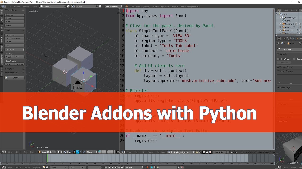 Blender Addons with Python Tutorial