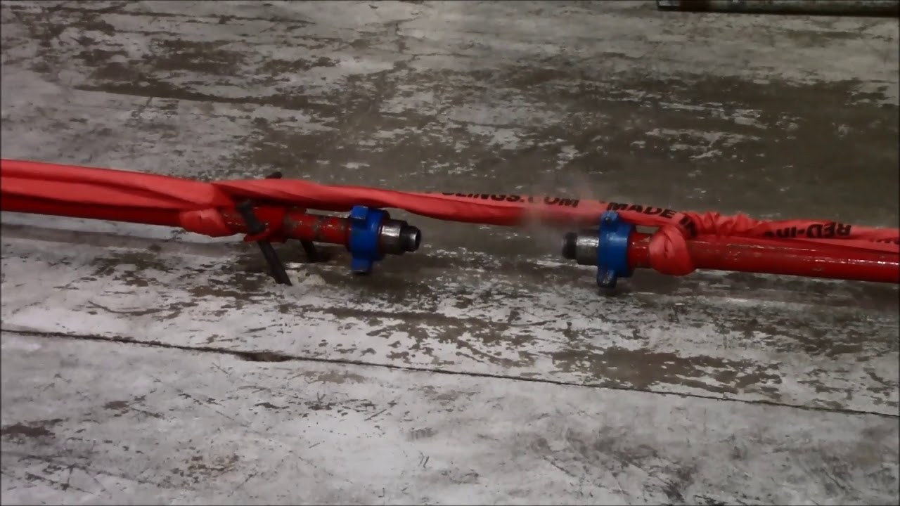 Testing different type restraints for 1502 piping.