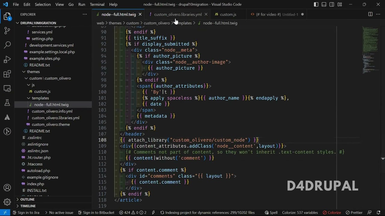 How to attach libraries in your Twig files Drupal 10, Drupal 9, Drupal 8 | D4Drupal
