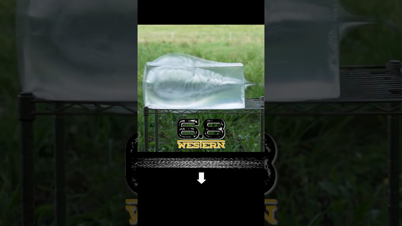 6.8 Western Ballistic Gel #huntthebreak #browningammo #68western