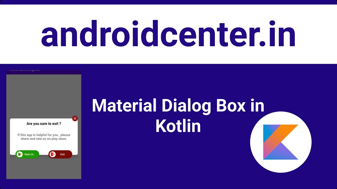 Material Design dialog box ( Kotlin )