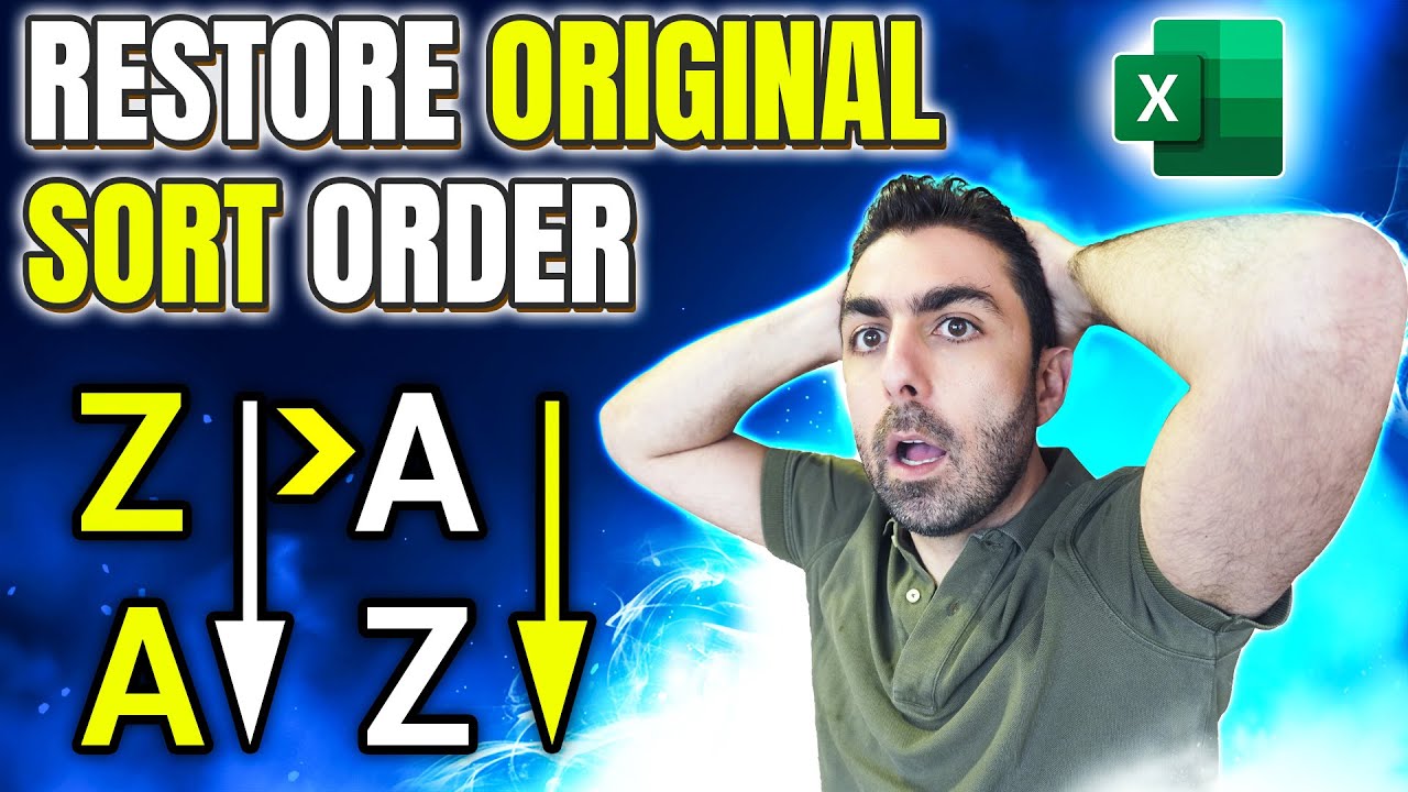 Revert back to original Sort (Unsort) order in Excel 👌 - Quick Magic Trick!