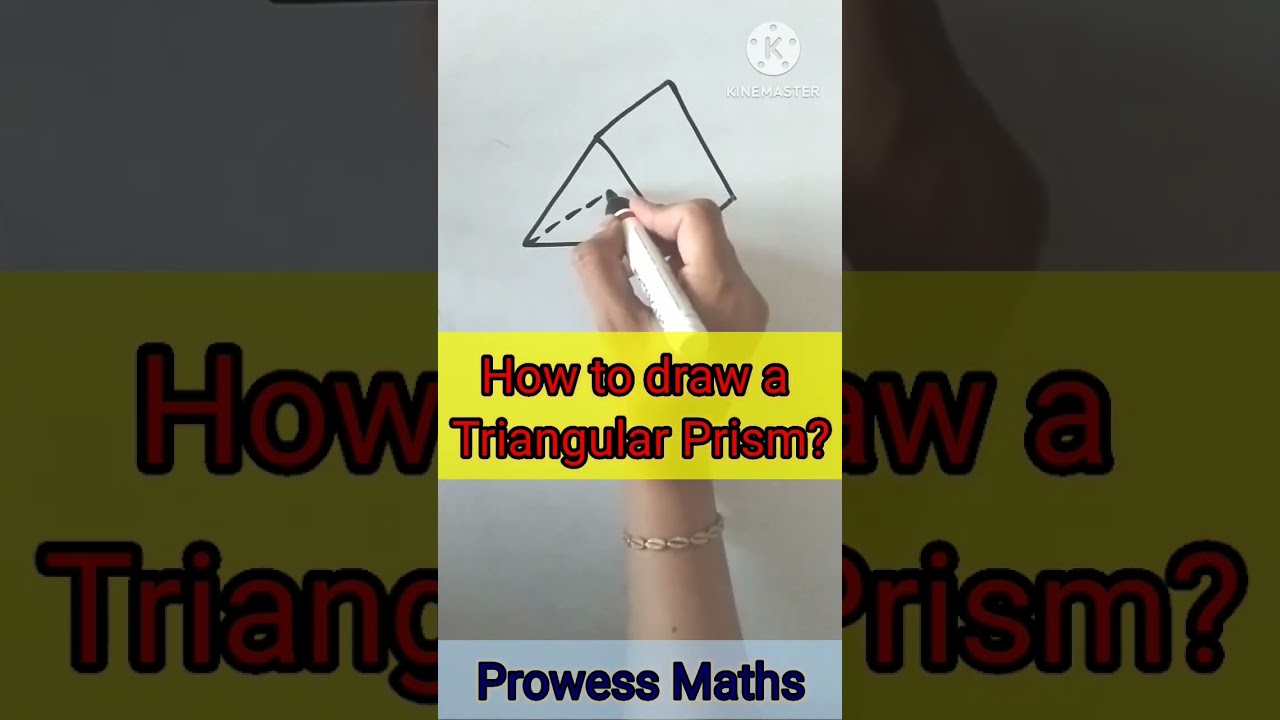 How to draw a Triangular Prism |  3D shapes| #prism #shortsfeed #shorts #shortsvideo