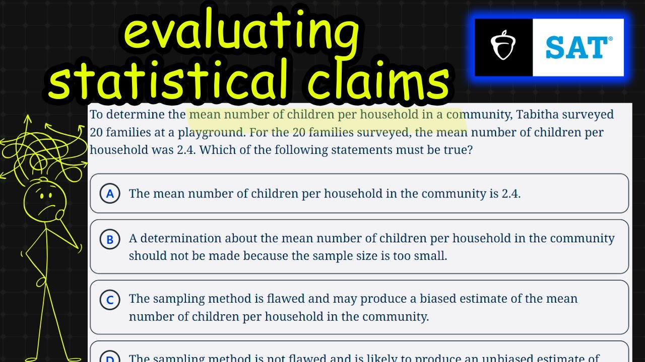 sat math is easy... evaluating statistical claims