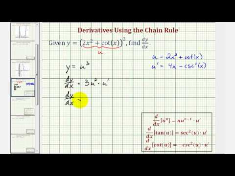 Ex: Derivatives Using the Chain Rule Involving a Trigonometric Functions | Math Help from ...