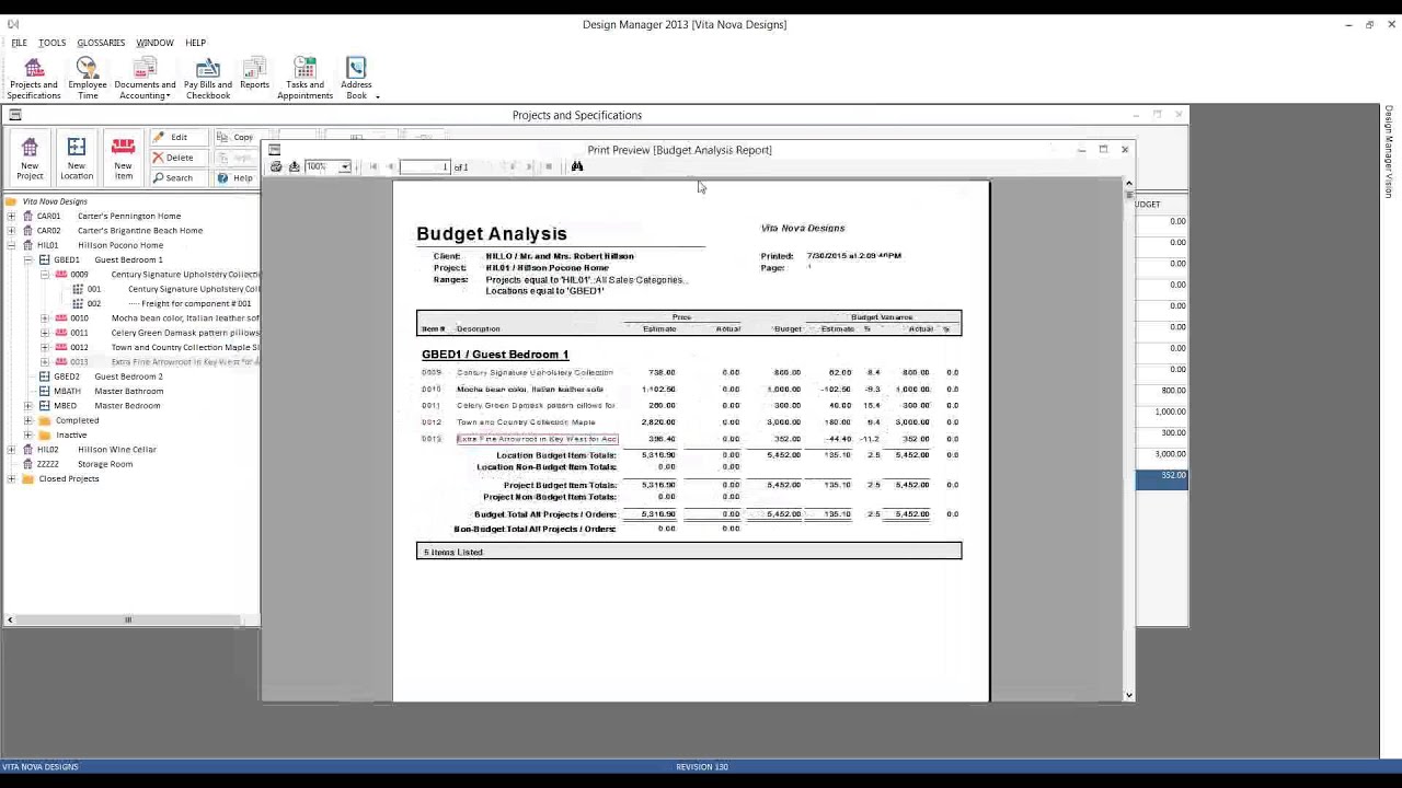 Budgets in Design Manager Cloud